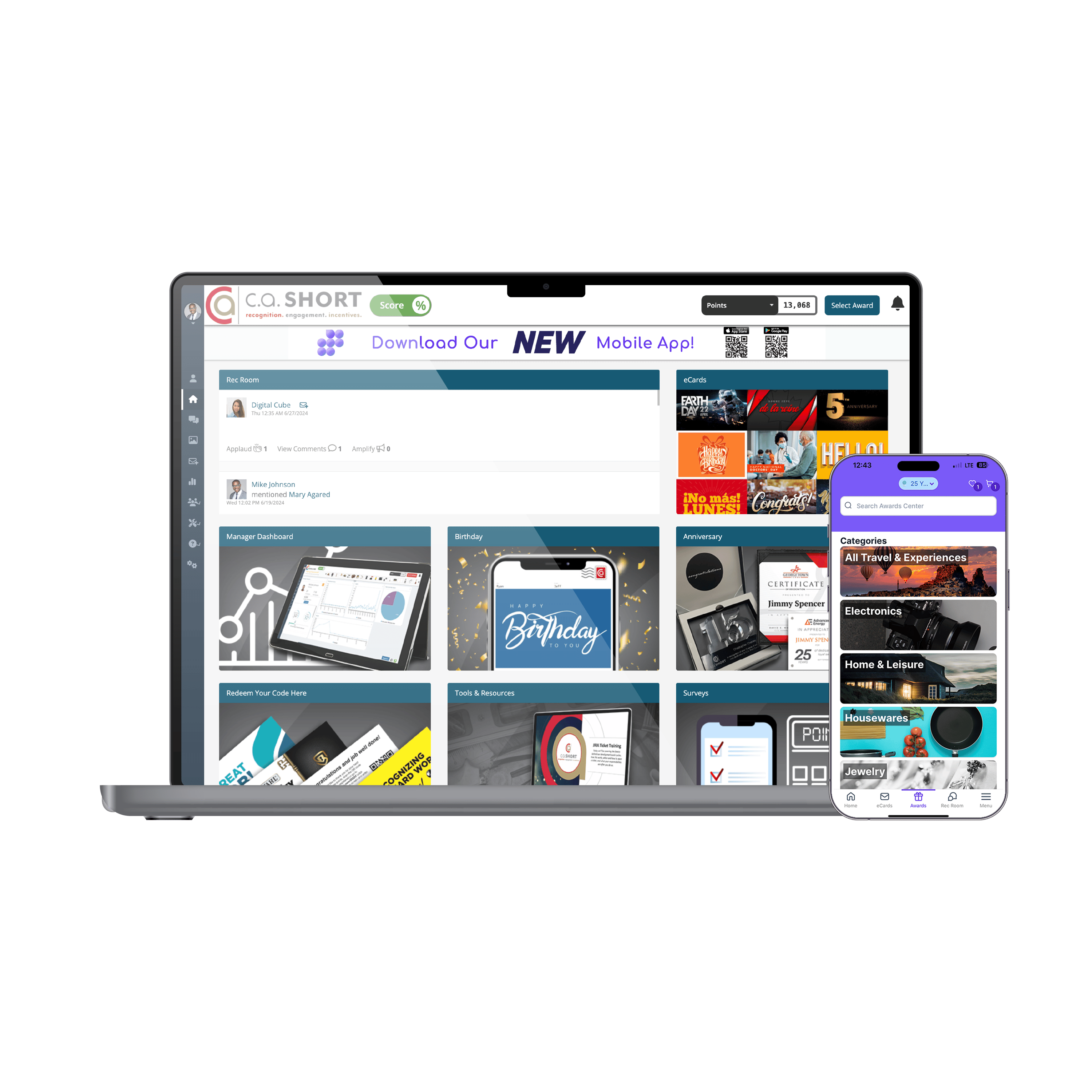 C.A. Short: Employee Rewards & Recognition Software